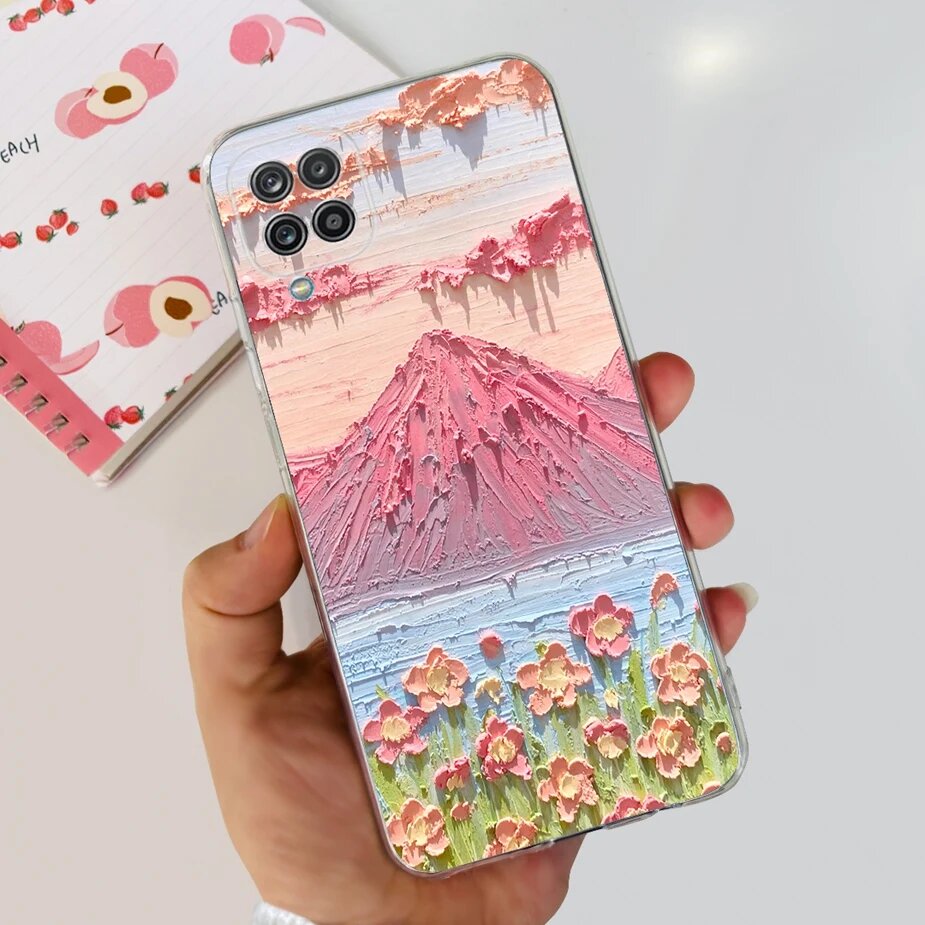 Чехол для Samsung Galaxy A12 F12 M12, роскошный окрашенный чехол, Розовый, 756, For Galaxy M12