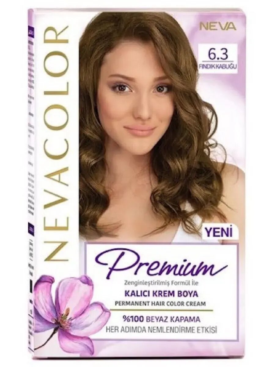 Nevacolor PRЕMIUM стойкая крем краска для волос 6.1 DA-2шт.