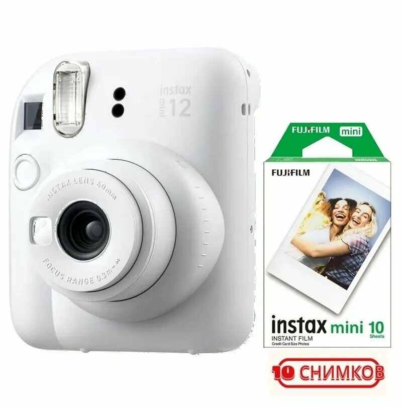 Fujifilm Компактный фотоаппарат Instax Mini 12 + Картриджи для Instax Mini, 10 фото