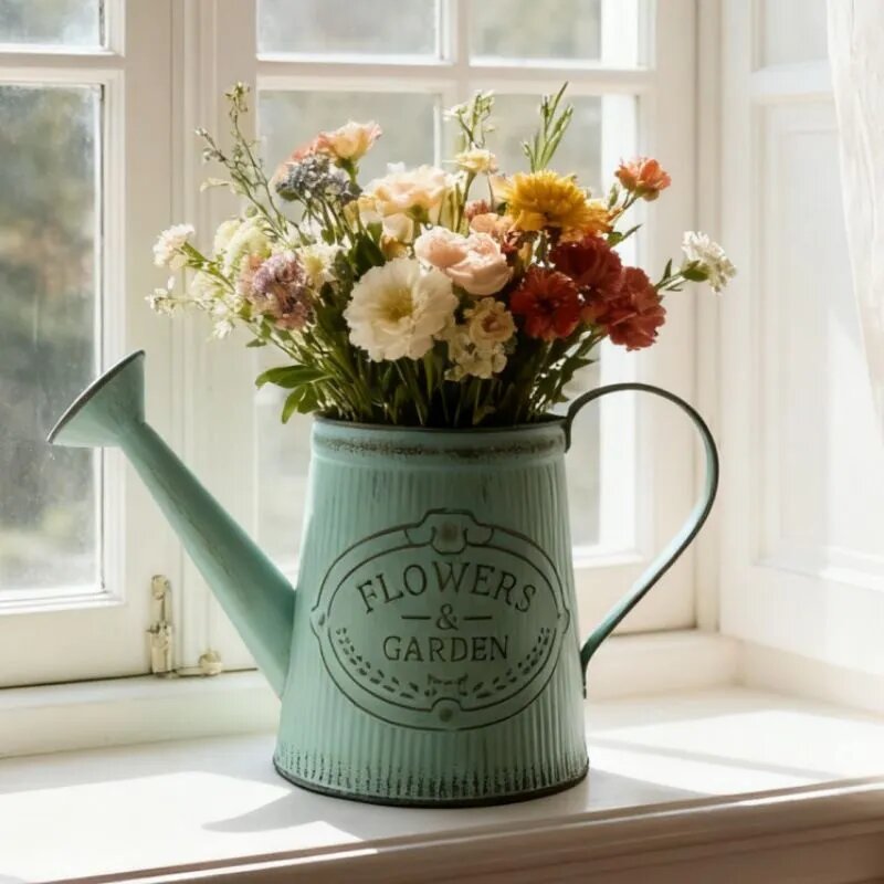 Кашпо 3 л, 17 см, 1 шт, цвет зеленый