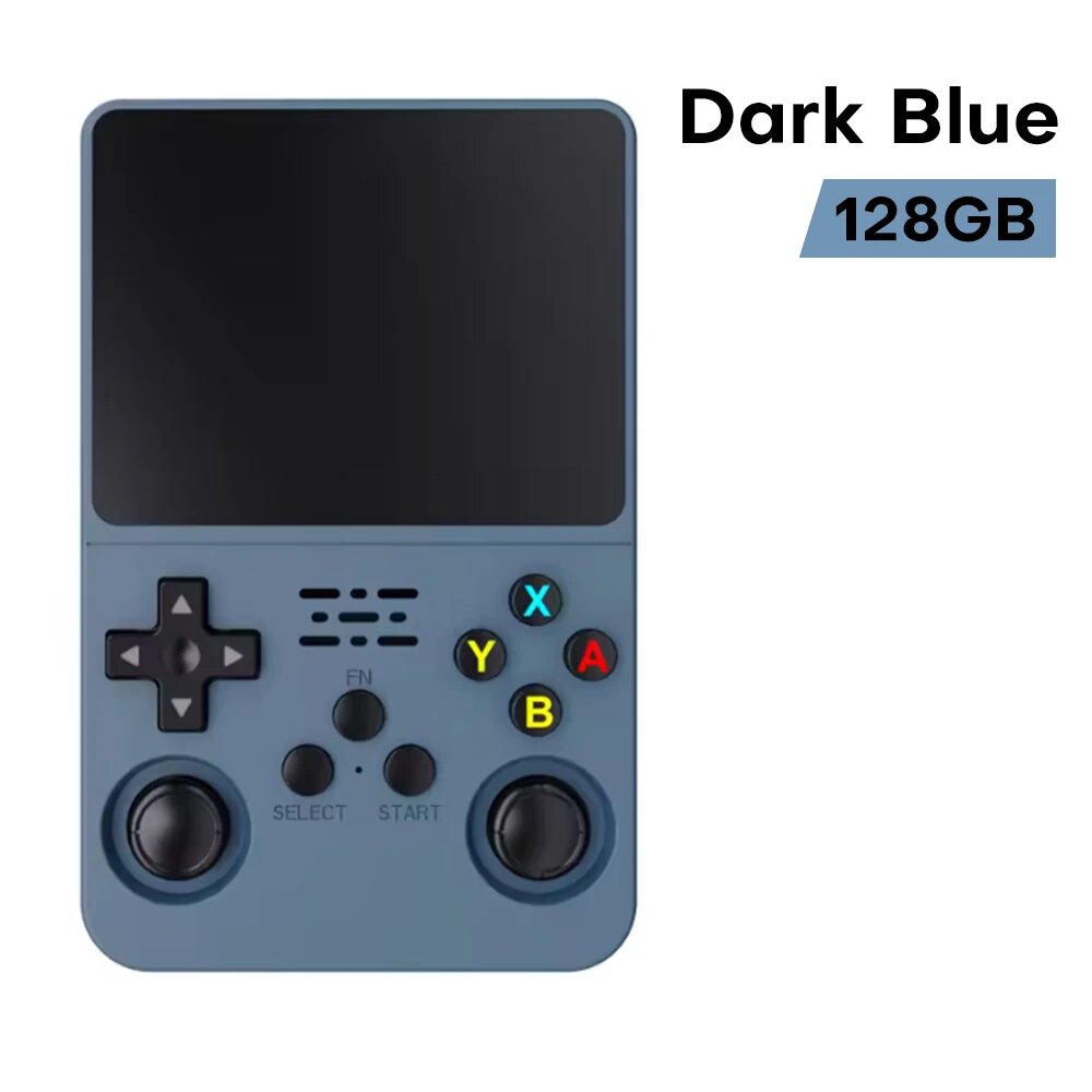 Портативная игровая консоль R36S, Dark Blue 128GB