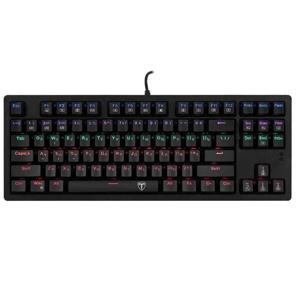 Механическая клавиатура Redragon Volt RU 72373, низкопрофильная, радужная, 87 клавиш