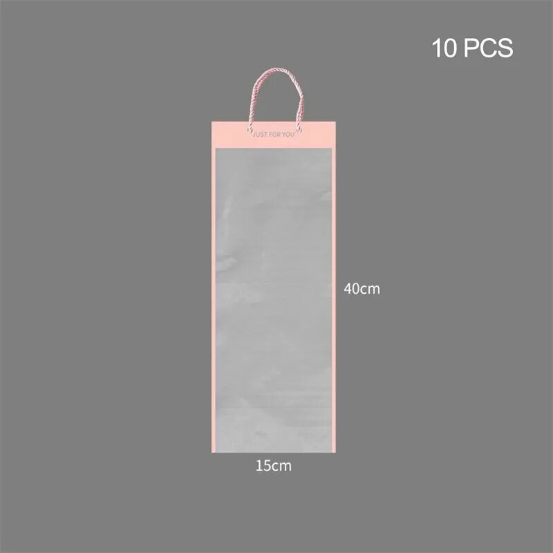 Прозрачный подарочный пакет с цветочным рисунком