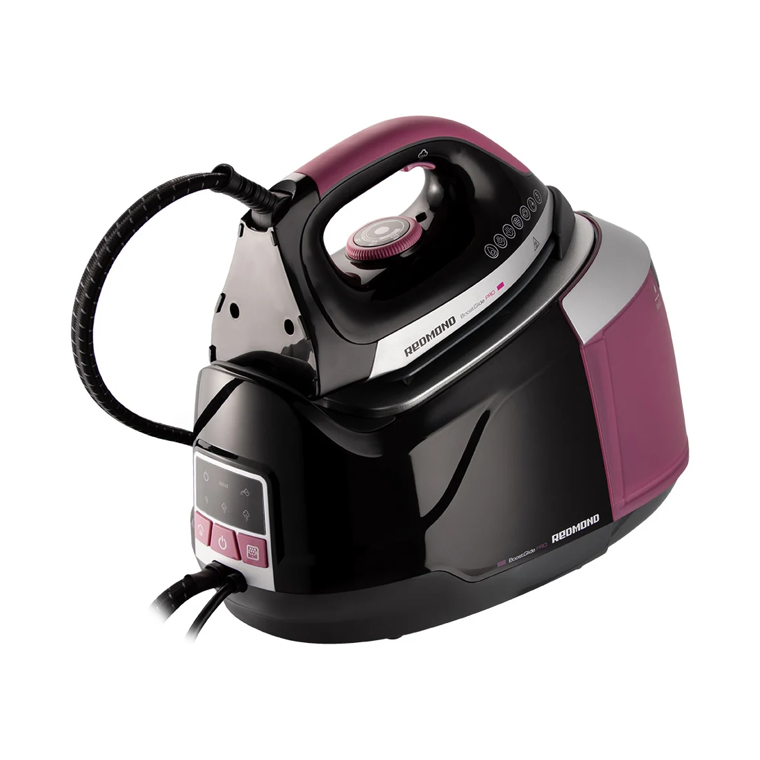 Парогенератор Redmond RSS-5907, 2400 Вт, 1.7 л, 5 бар, паровой удар 250 г/мин, керамическая подошва, фиолетовый
