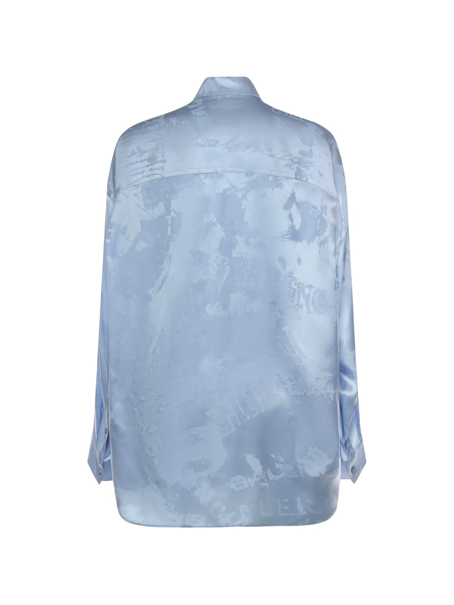 Рубашка BALENCIAGA Silk shirt, размер 38, синий — фото 1