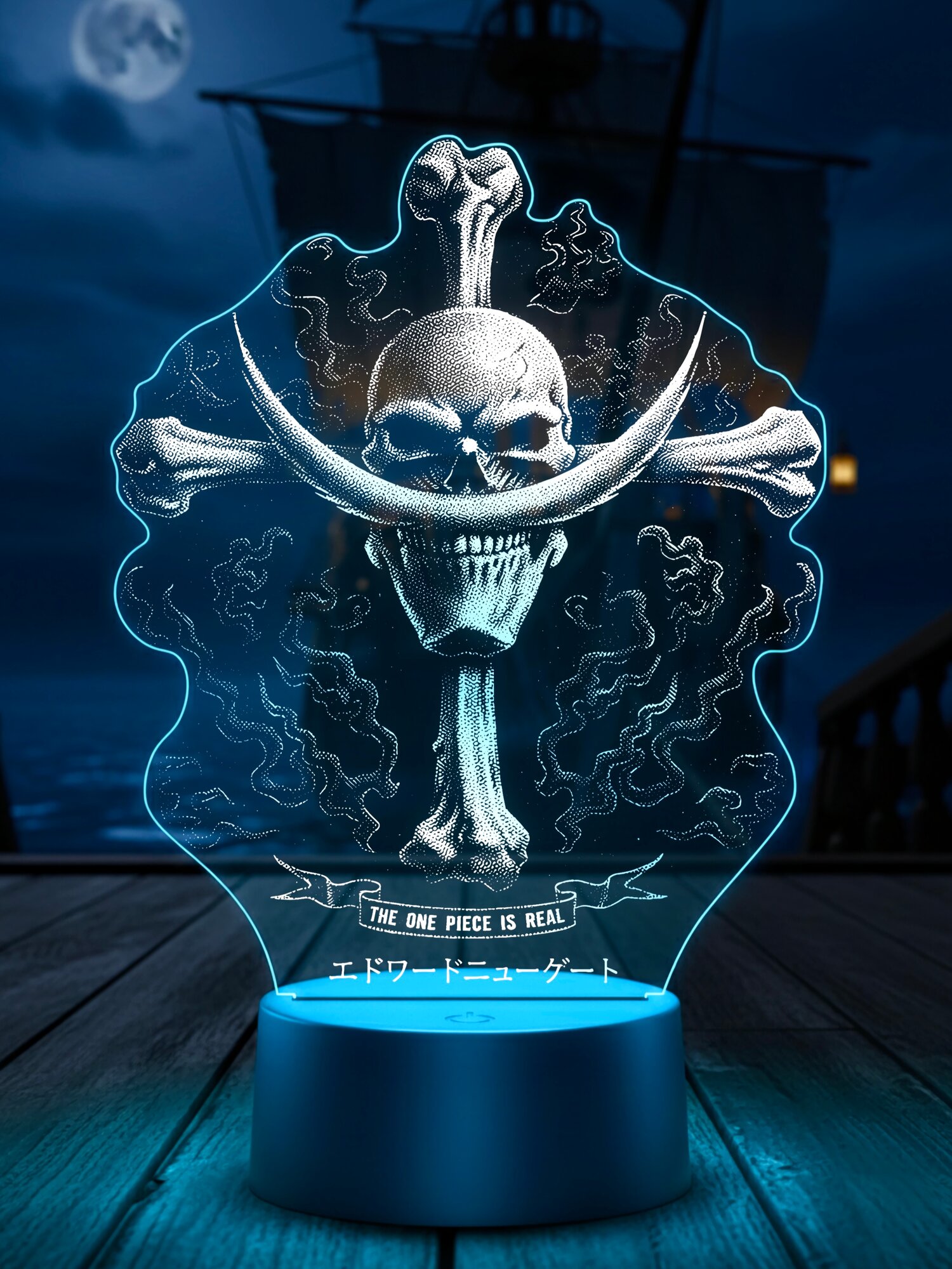 Ночник Аниме Ван-Пис - Anime One Piece. Подарок фанату аниме и манги — декор в комнату с любимыми персонажами, в стиле отаку и японской анимации.