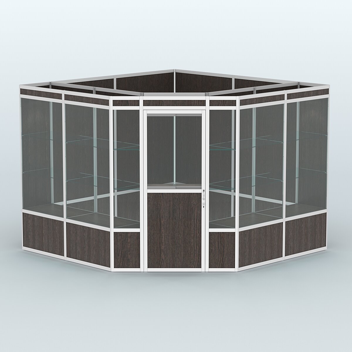 Павильон из профиля угловой №8а (9 кв. м), Дуб Венге
