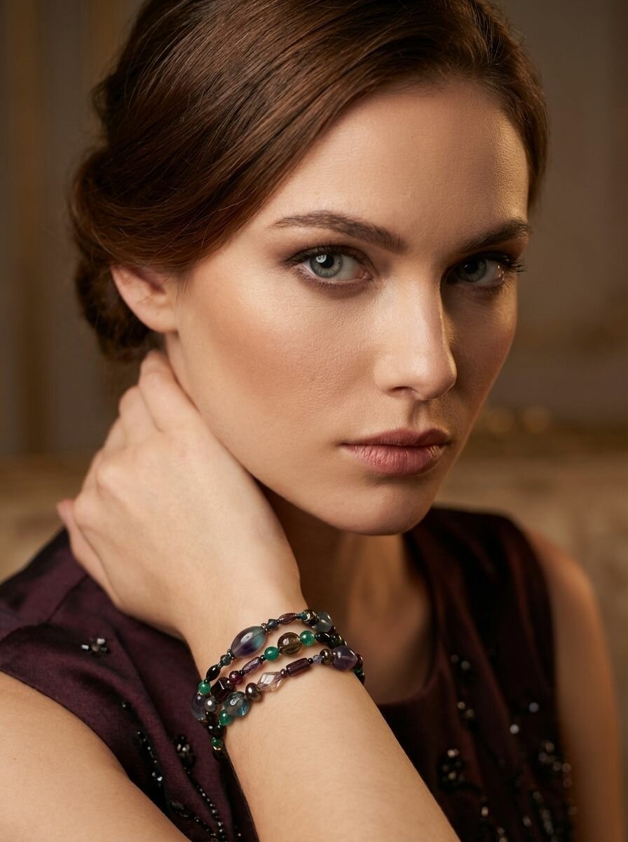 Браслет, гематит, жемчуг культивированный