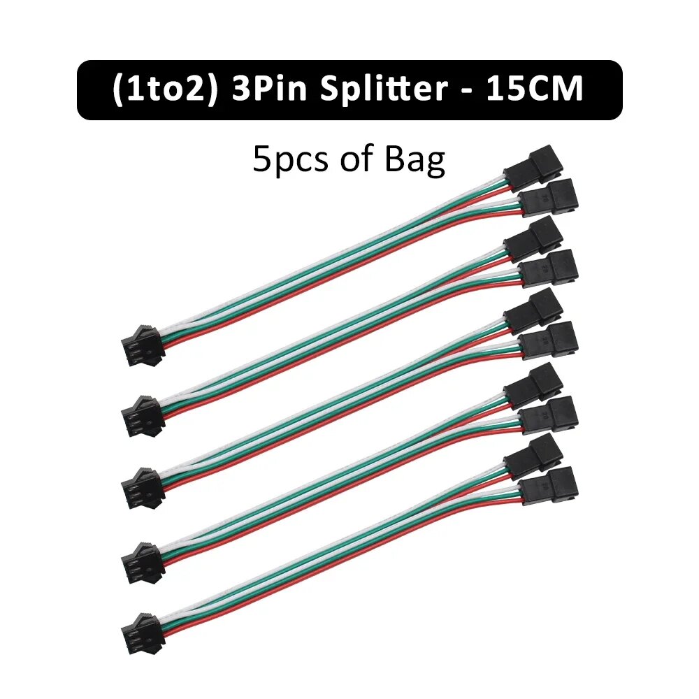 Разветвитель 3Pin (1to2) 15см, 5шт