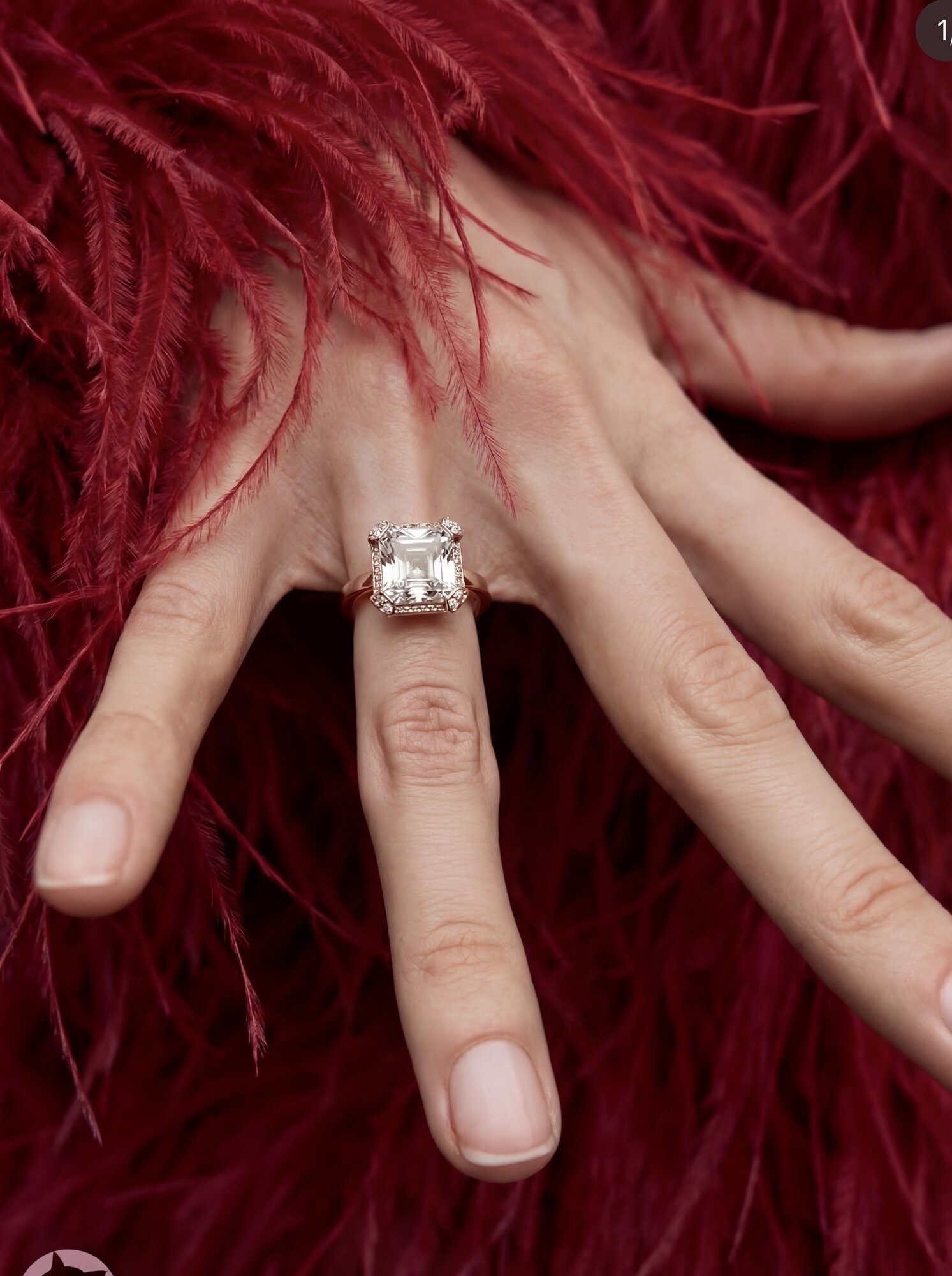 Кольцо, фианит