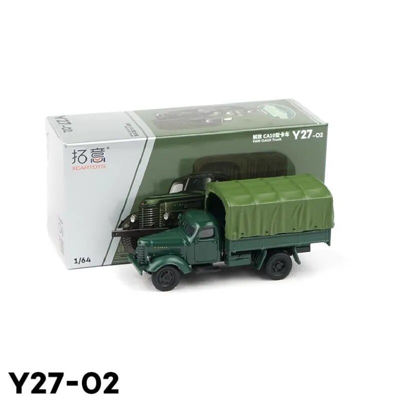 Машинка металлическая модель Xcartoys 1:64 Faw CA10 Truck Y27-02 зеленая