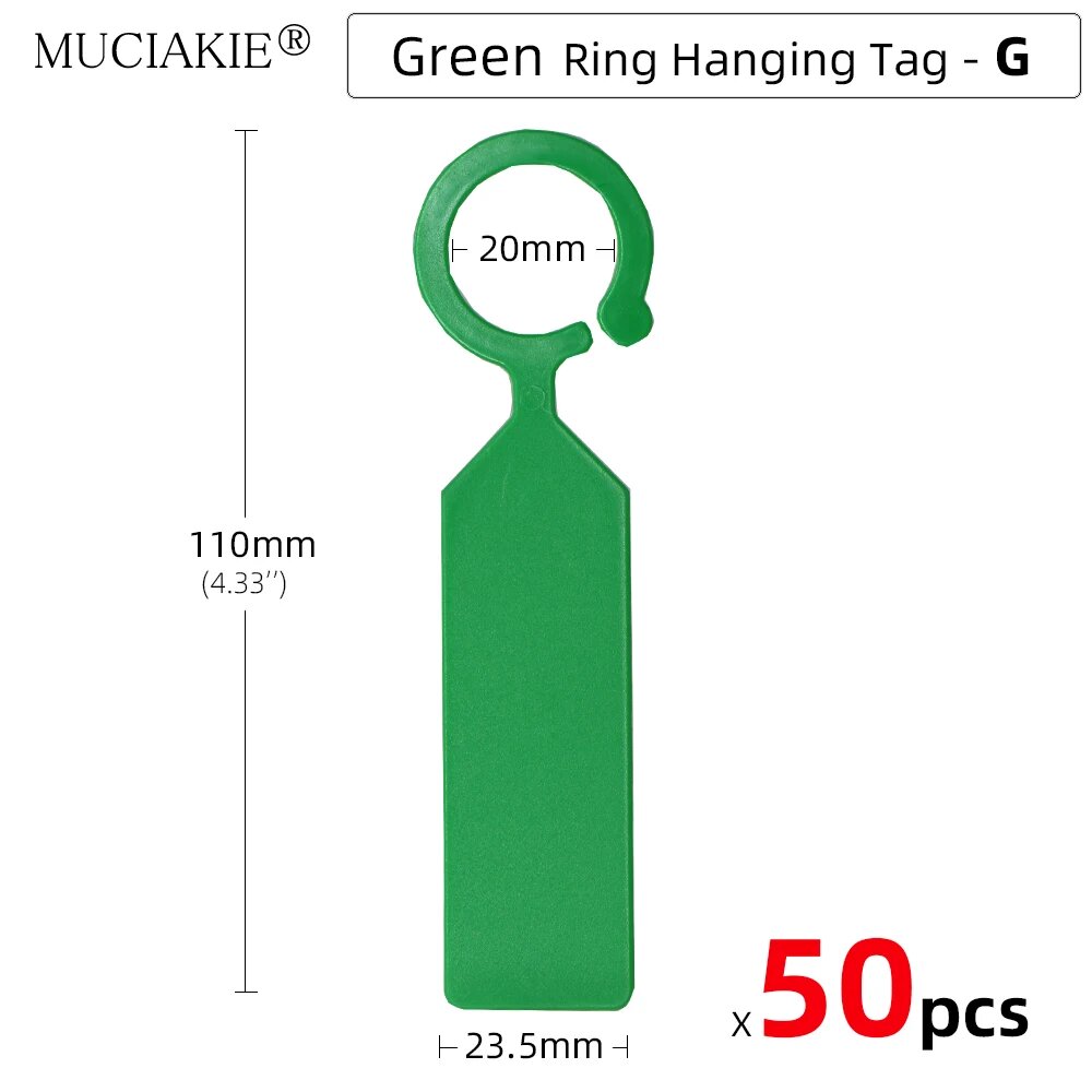 Пластиковые бирки для растений MUCIAKIE 50 шт. Зеленый, Green x50pcs