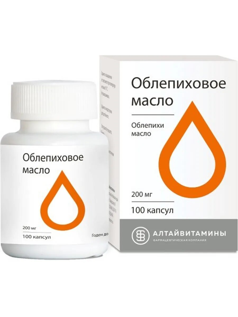 Облепиховое масло 200 мг 100 шт. капсулы