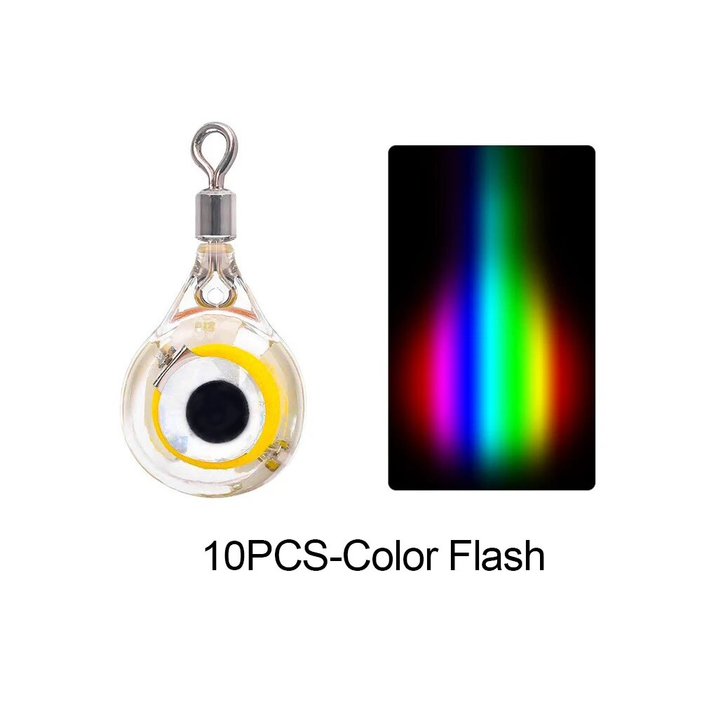 10 шт. Светодиодный светильник для рыбалки, Color Flash