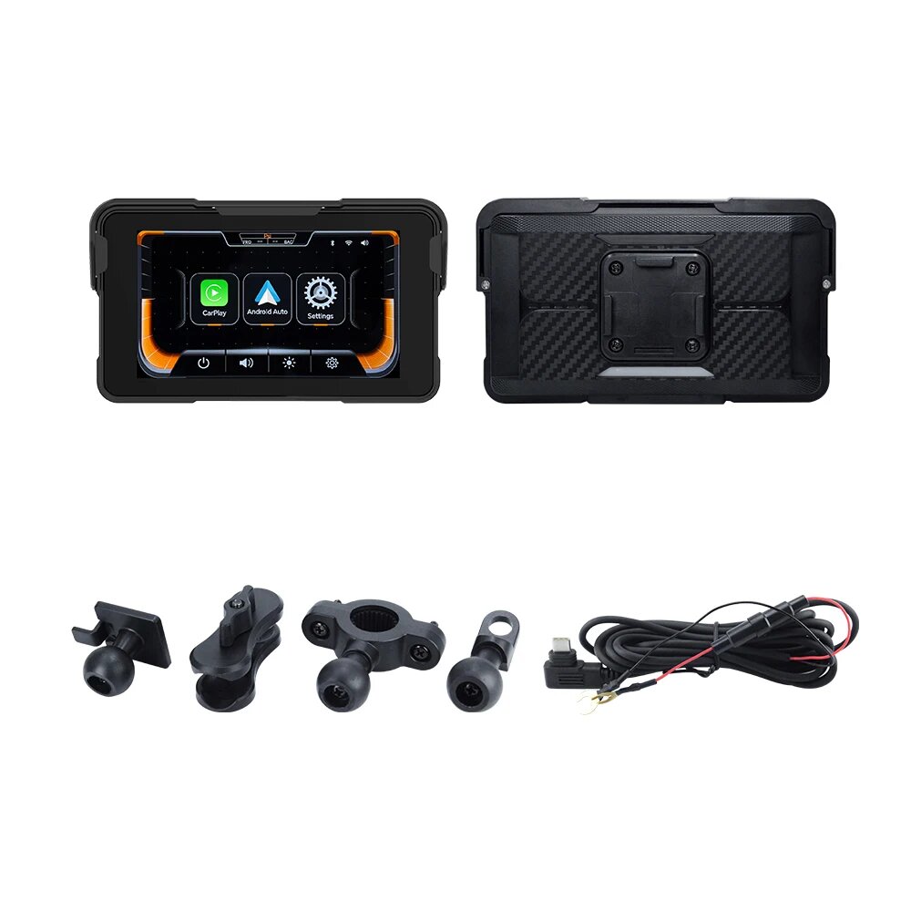 EKIY 5-дюймовый беспроводной монитор для мотоцикла с CarPlay и Android Auto, GPS-навигация, M11A