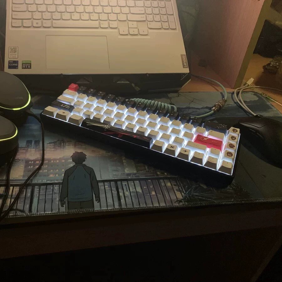 Колпачки для клавиатуры Yukiaim PBT с сублимационной печатью, совместимые с Wooting Zui Lu A75, ATK68, Cyber 01, MAD60,