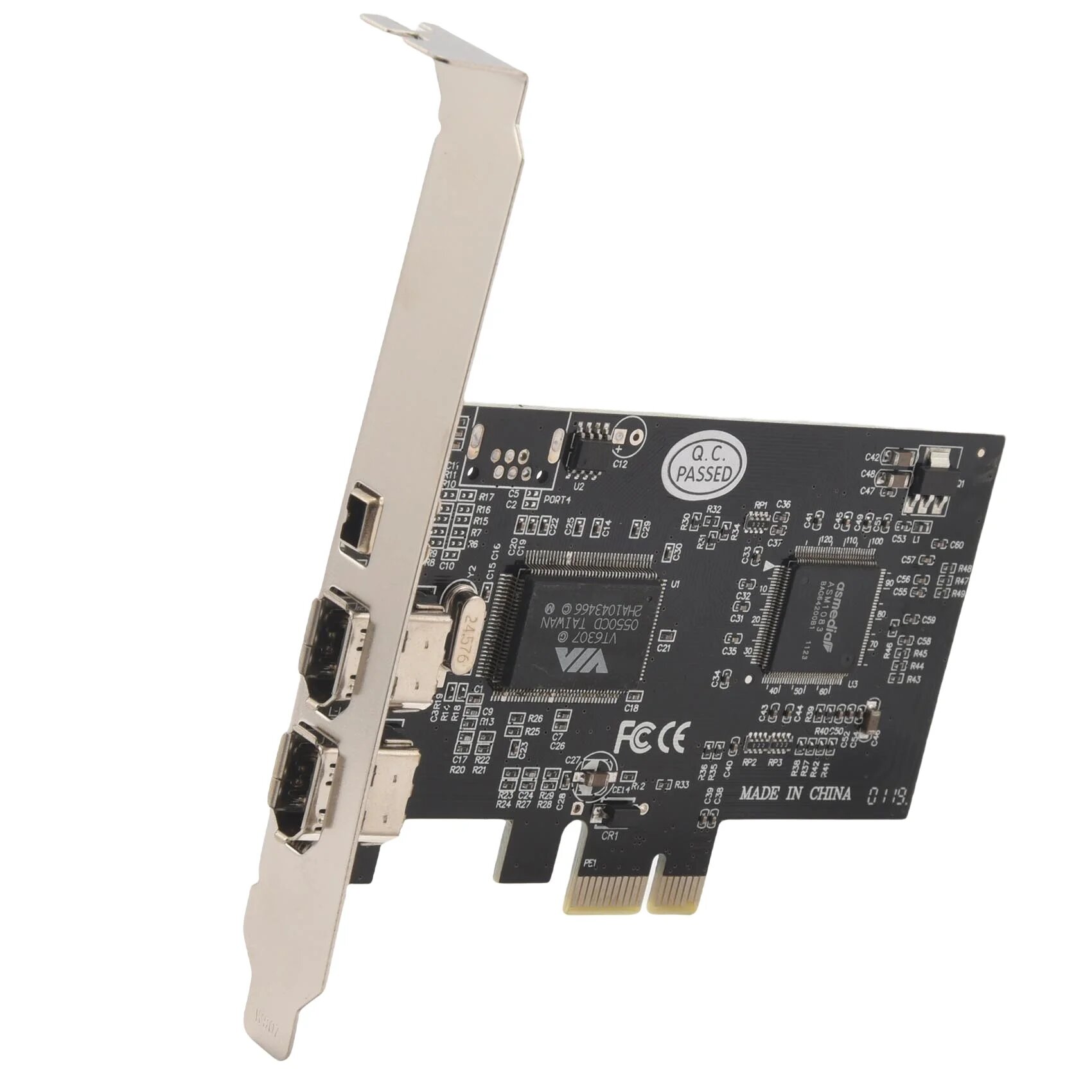 PCI Express X1 Firewire 1394 Controller Card 3 Port