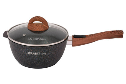 Ковш а/пр литой 2,2л съемн/руч стекл/кр Granit ultra blue, Kukmara