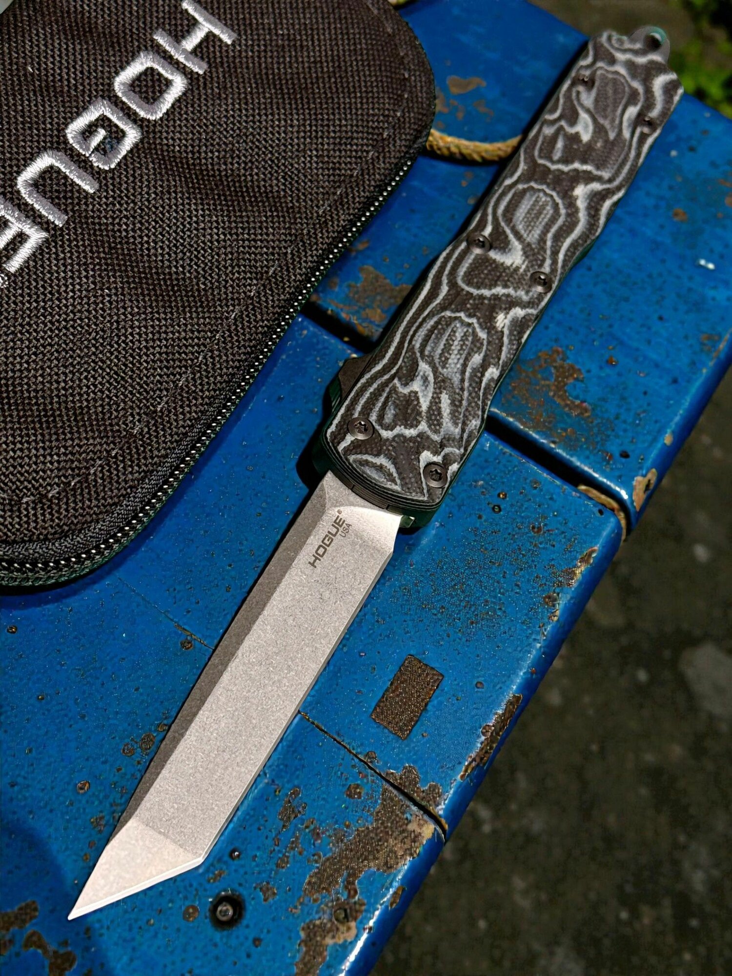 Нож складной Hogue HO34869 Counterstrike, Stonewash Blade, G-Mascus Black G10 Handle