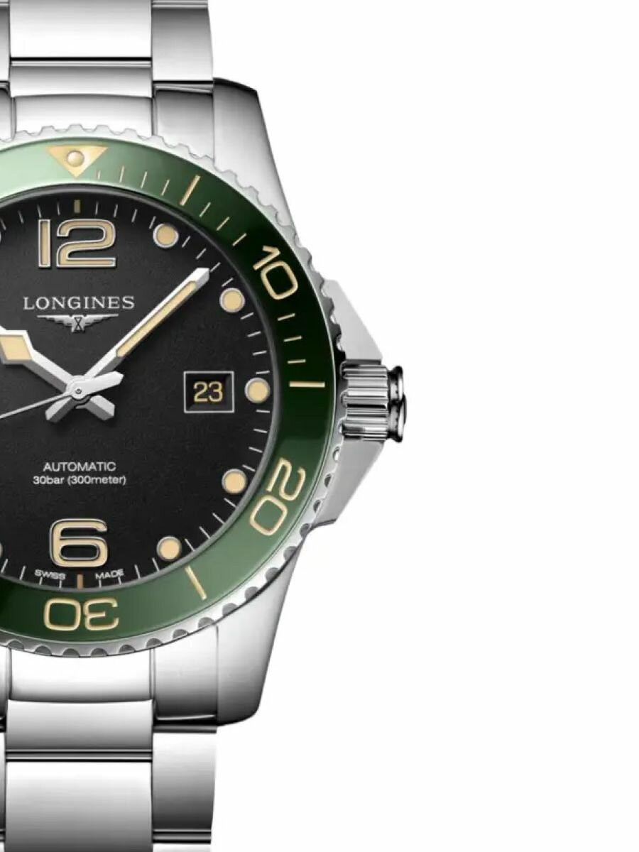 Наручные часы LONGINES, серебристый/черный — фото 1