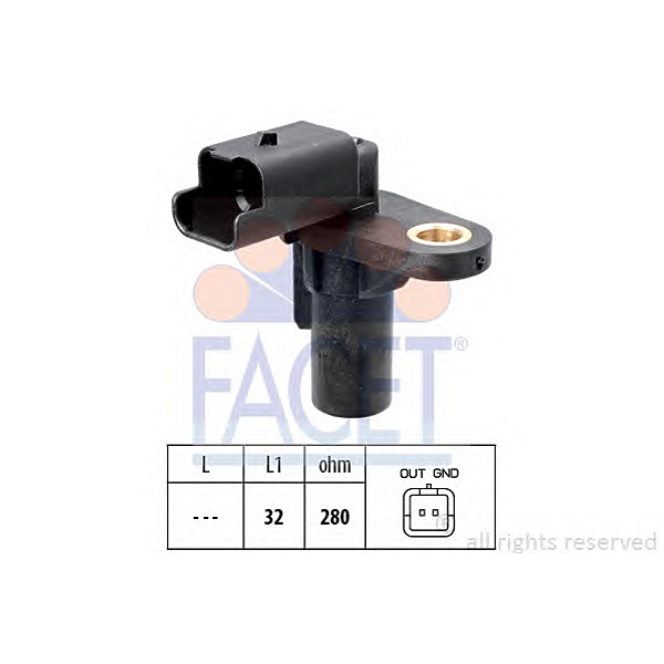 FACET 9.0579 (2375000Q0D / 2375000QAF / 4413261) датчик положения коленвала\ Opel (Опель) vivaro, Renault (Рено) Megane
