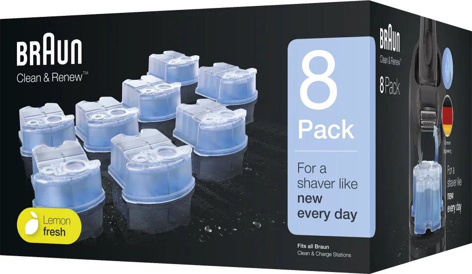 Картридж Braun CCR8 Clean&Renew с чистящей жидкостью, 8 шт