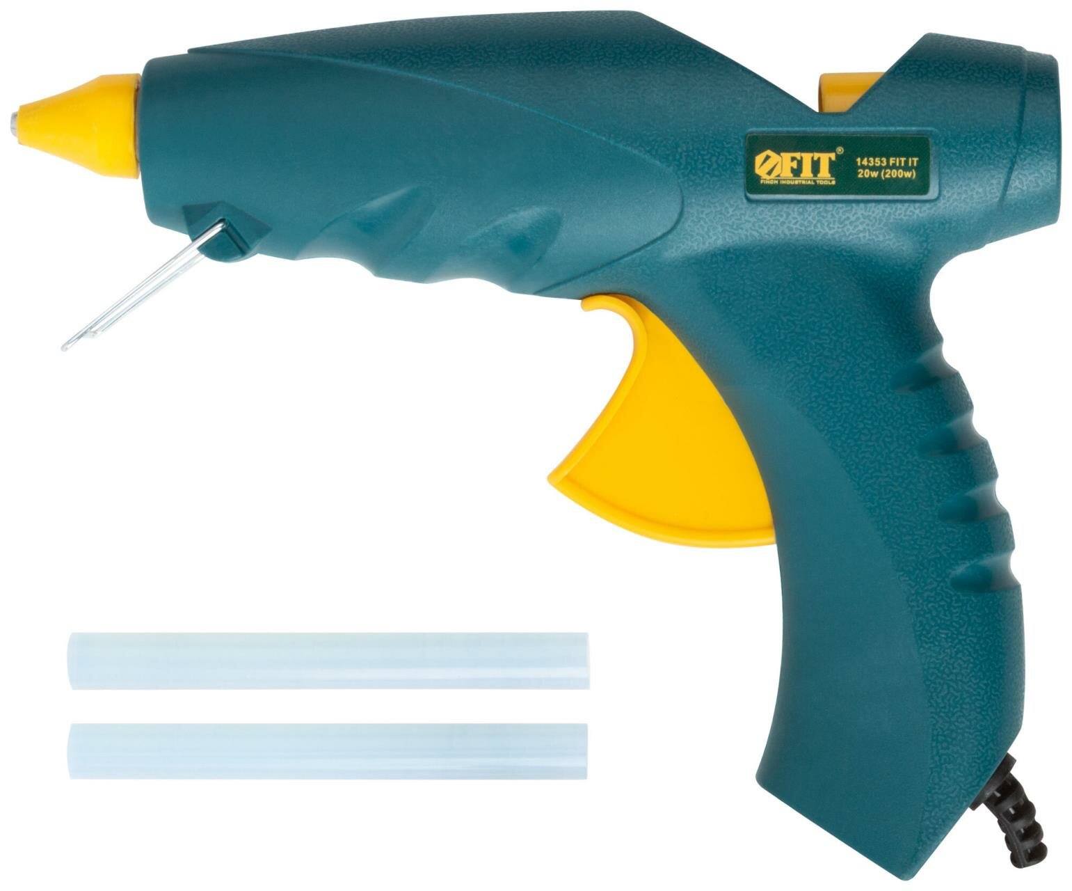 Пистолет клеевой FIT, 11мм, 220В, для различных материалов, термостойкий, в блистере