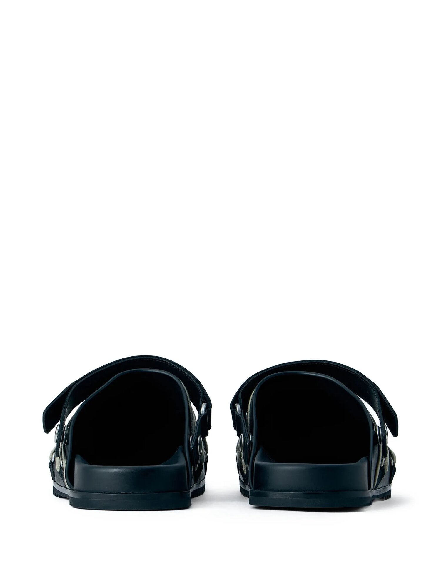 Шлёпанцы Rick Owens Cross-strap slippers, размер 41, black/black — фото 1