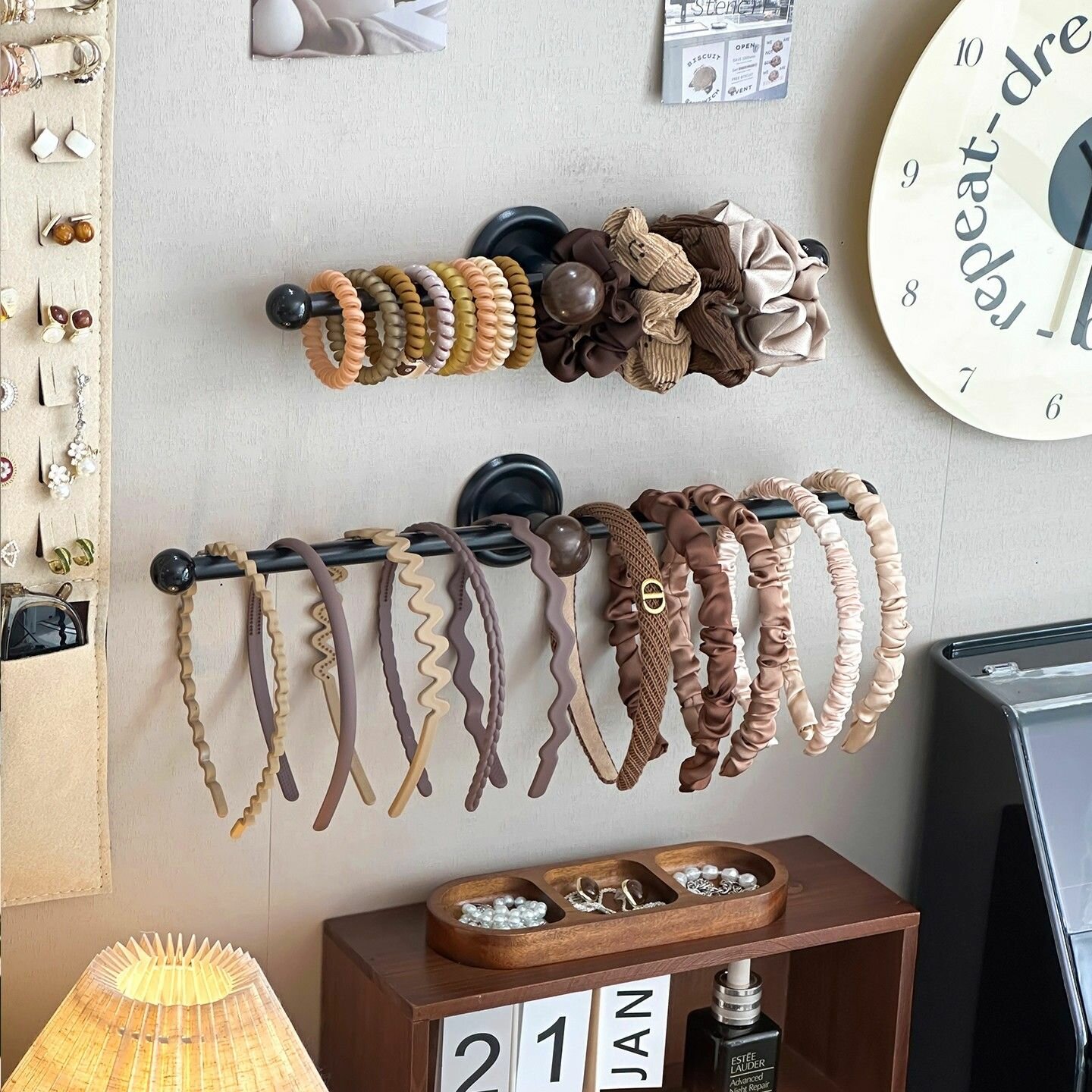 Органайзер для хранения резинок и ободков для волос, настенный держатель для заколок, зажимов, заколок-крабов, детских аксессуаров для волос, резинок для волос, браслетов, подставка для украшений.