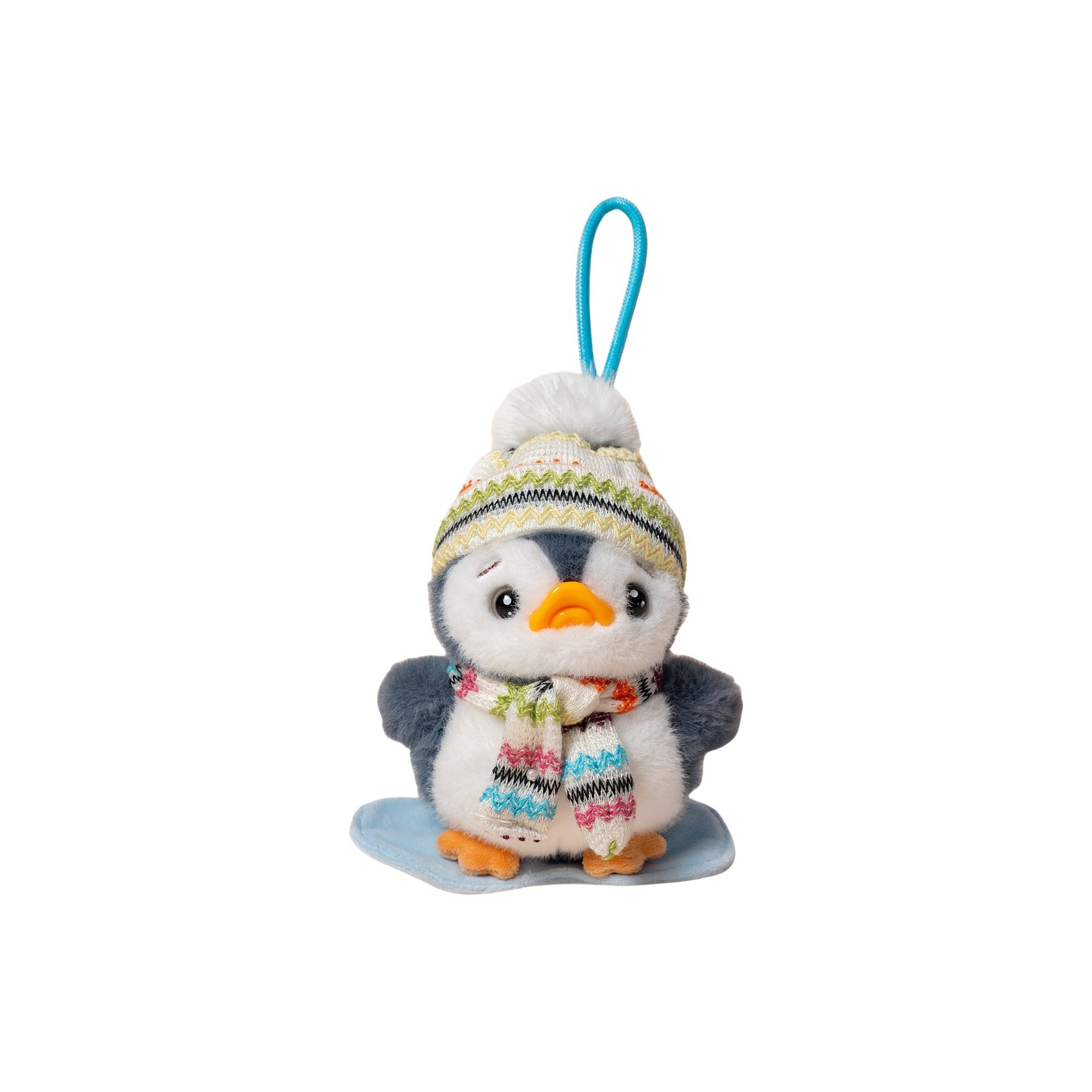 Плюшевые игрушки-брелоки унисекс Tak Bebe "Пингвин на отдыхе" Ski model, 15CM EU