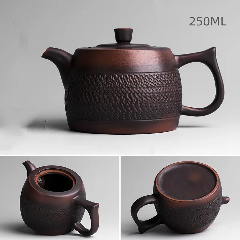 Фиолетовый керамический чайник JIANGXINSHE B 250ML