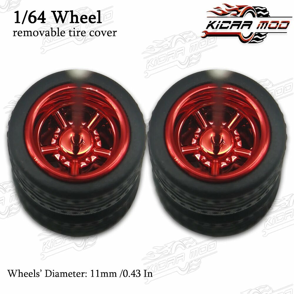 Колеса 1/64 Hot Wheels, Electroplated red