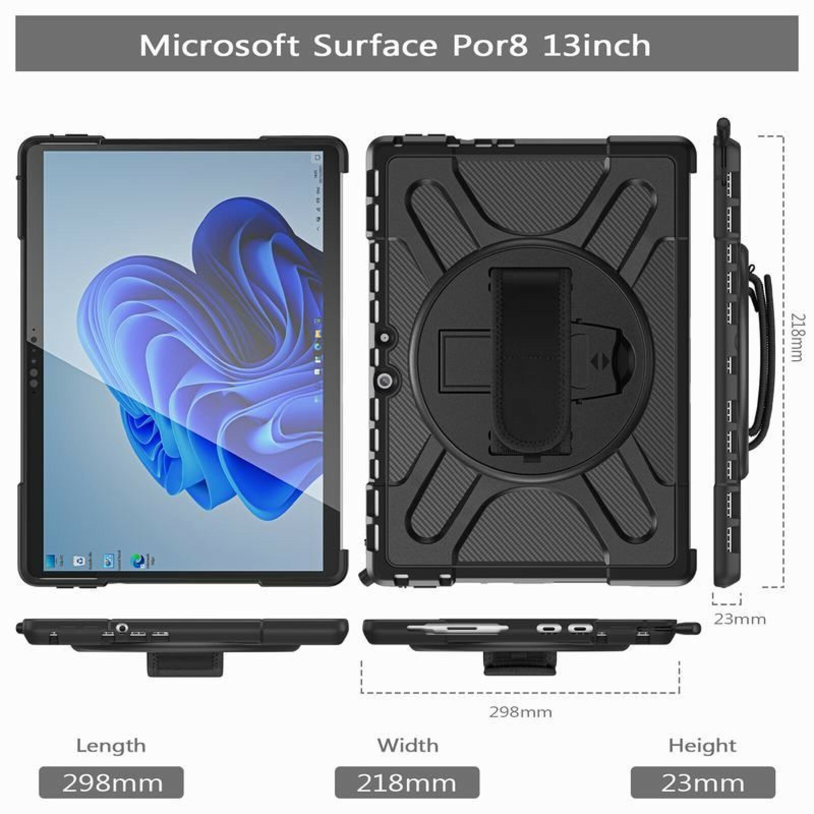 Чехол MyPads для Microsoft Surface Pro 8 с подставкой и защитой от ударов — фото 1