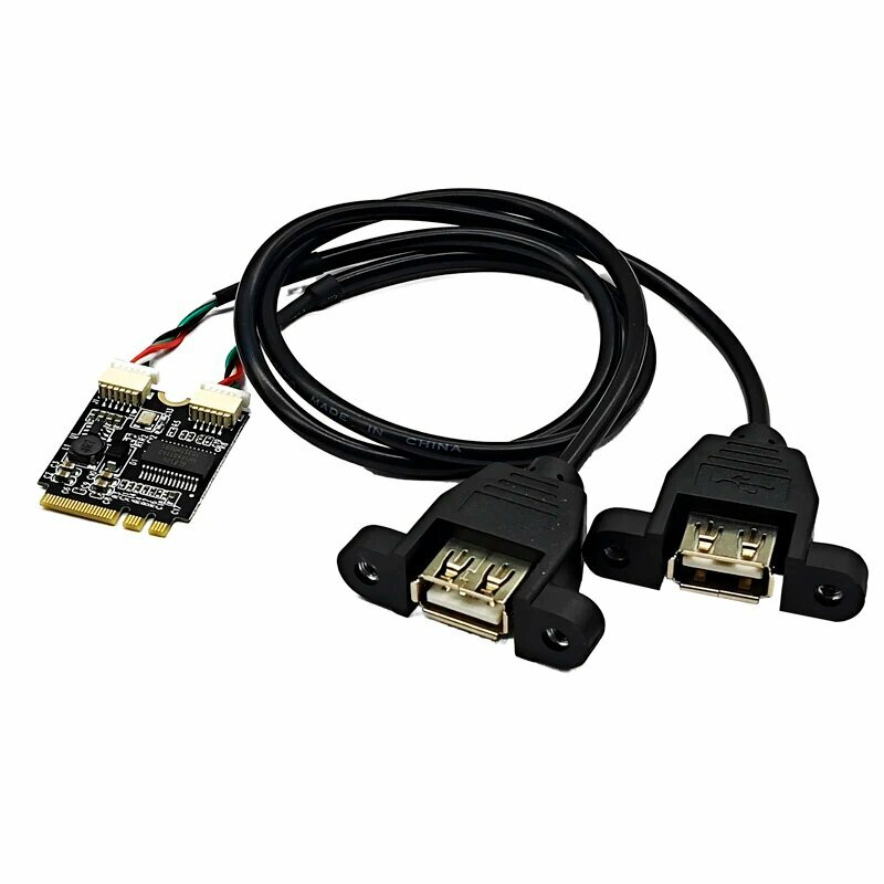 Переходник M.2 A+E на 2 x USB 2.0, Style1