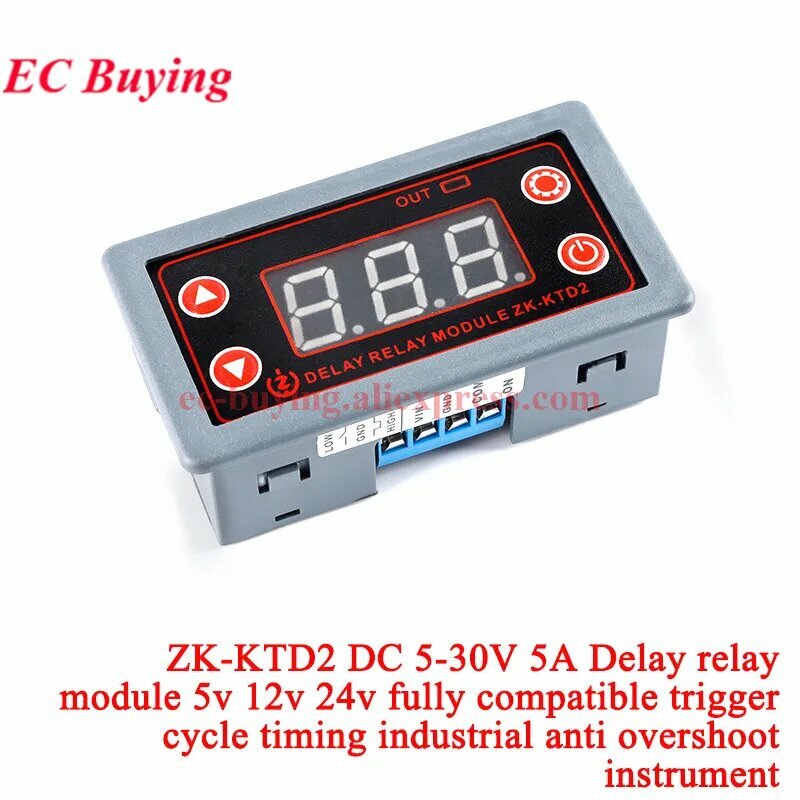 Реле времени ZK-KTD2 DC 5-30V 5A