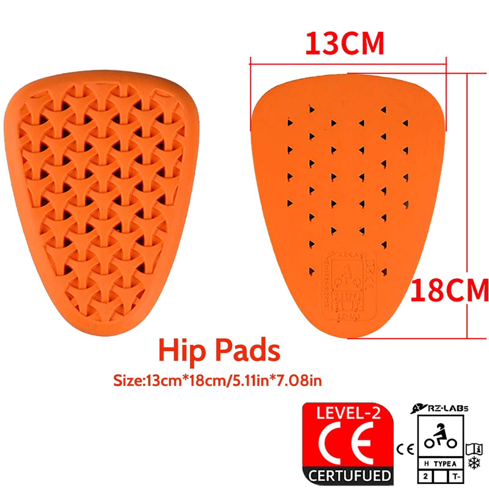 Защита бедер мото, HIP-CE2, 13x18 см, Level-2