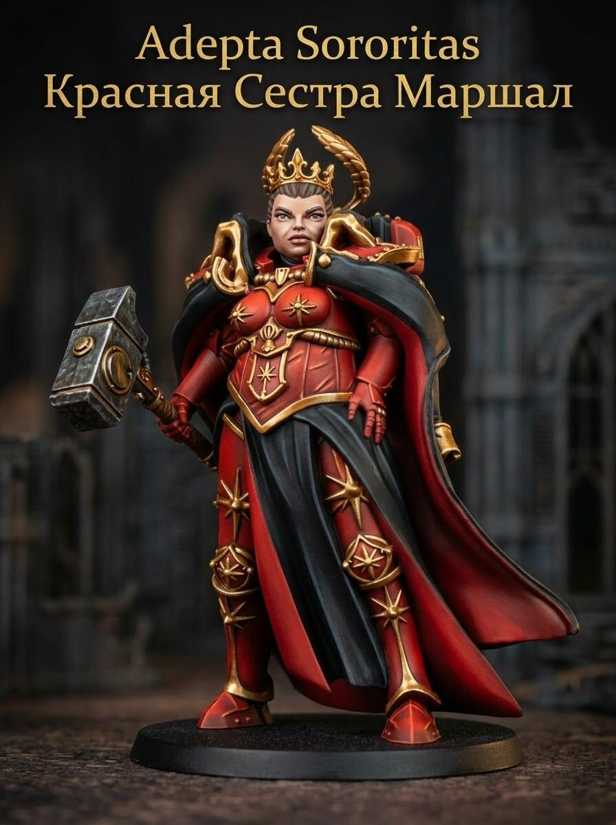 Adepta Sororitas Красная Сестра Маршал миниатюра