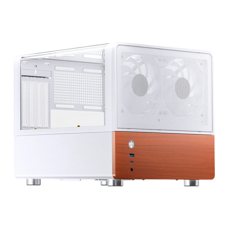 Корпус без блока Case JONSBO V12, Mini-Tower, TG, 2x120mm, 1xUSB-A 3.0 + 1xUSB-C 3.2, mATX, mITX White