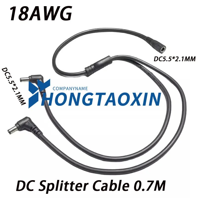 Разветвитель Питания Y, 12 В, С 1 Розеткой, 2 Угловыми Вилками Для Камеры Наблюдения И Разъема Адаптера Фрезерного Станка С Ч.