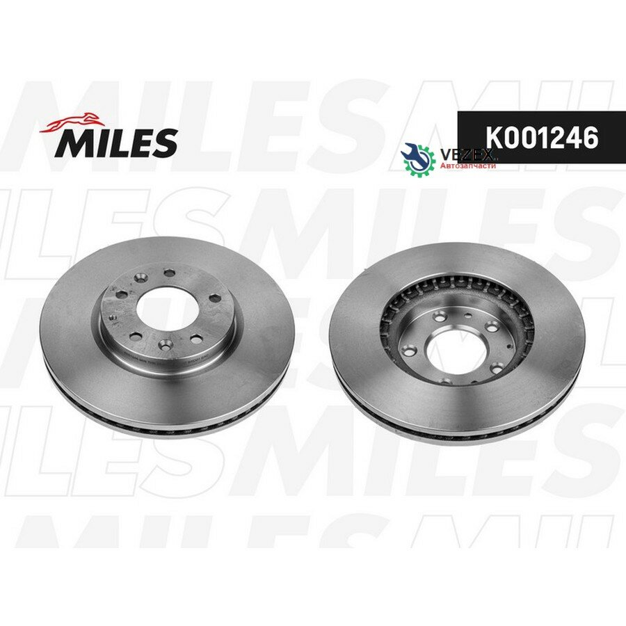 MILES K001246 Диск тормозной передний MAZDA CX-7 06-/CX-9 07- (TRW DF4958S) K001246 2шт