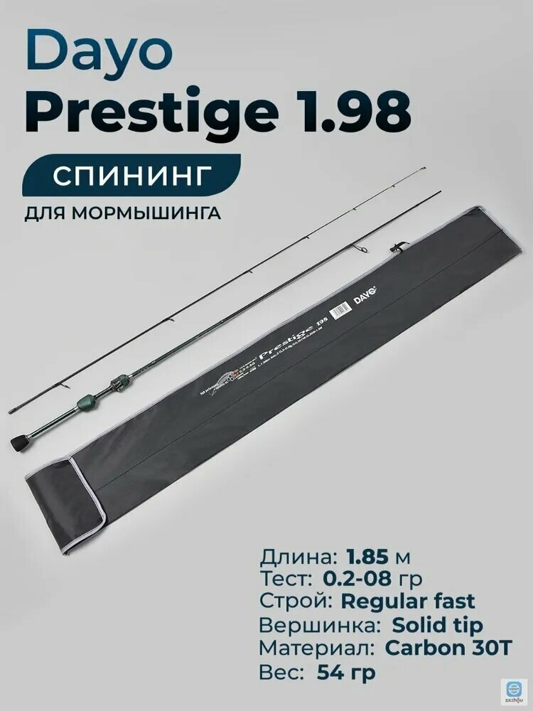 Спиннинг, рабочая длина: 198 см , до 0.8 гр