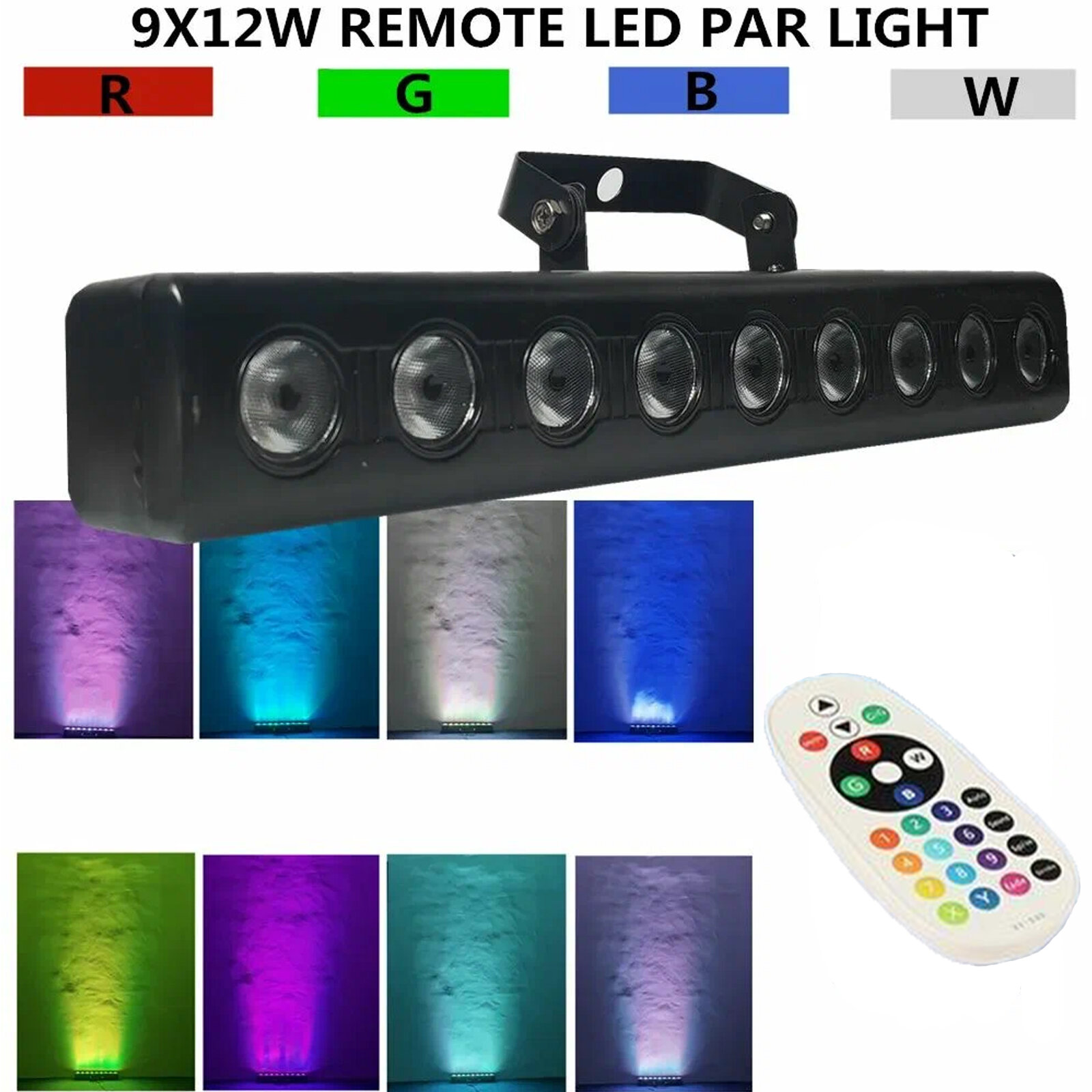 Led bar 9x12 RGBW - Прожектор светодиодный c пультом управления. Светомузыка