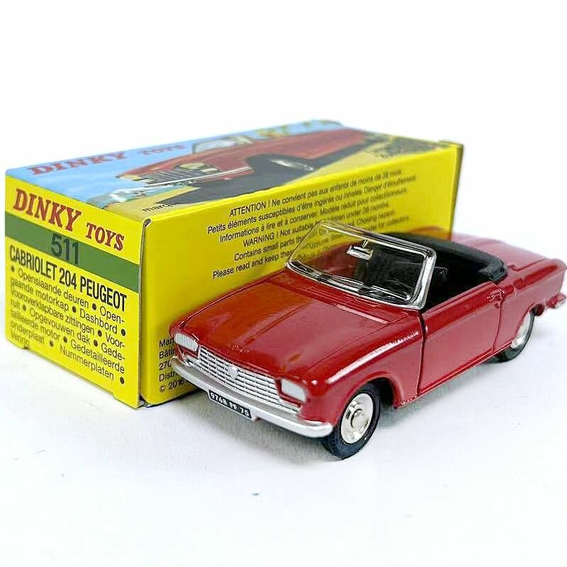 DINKY TOYS Машина Peugeot 204 Cabriolet двухдверный кабриолет в масштабе 1:43, литая модель