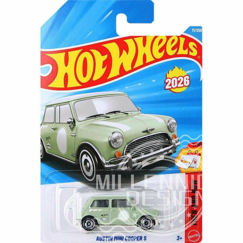 Hot Wheels 2026D серия, литой автомобиль 1:64, модель машинки AUSTIN MINI