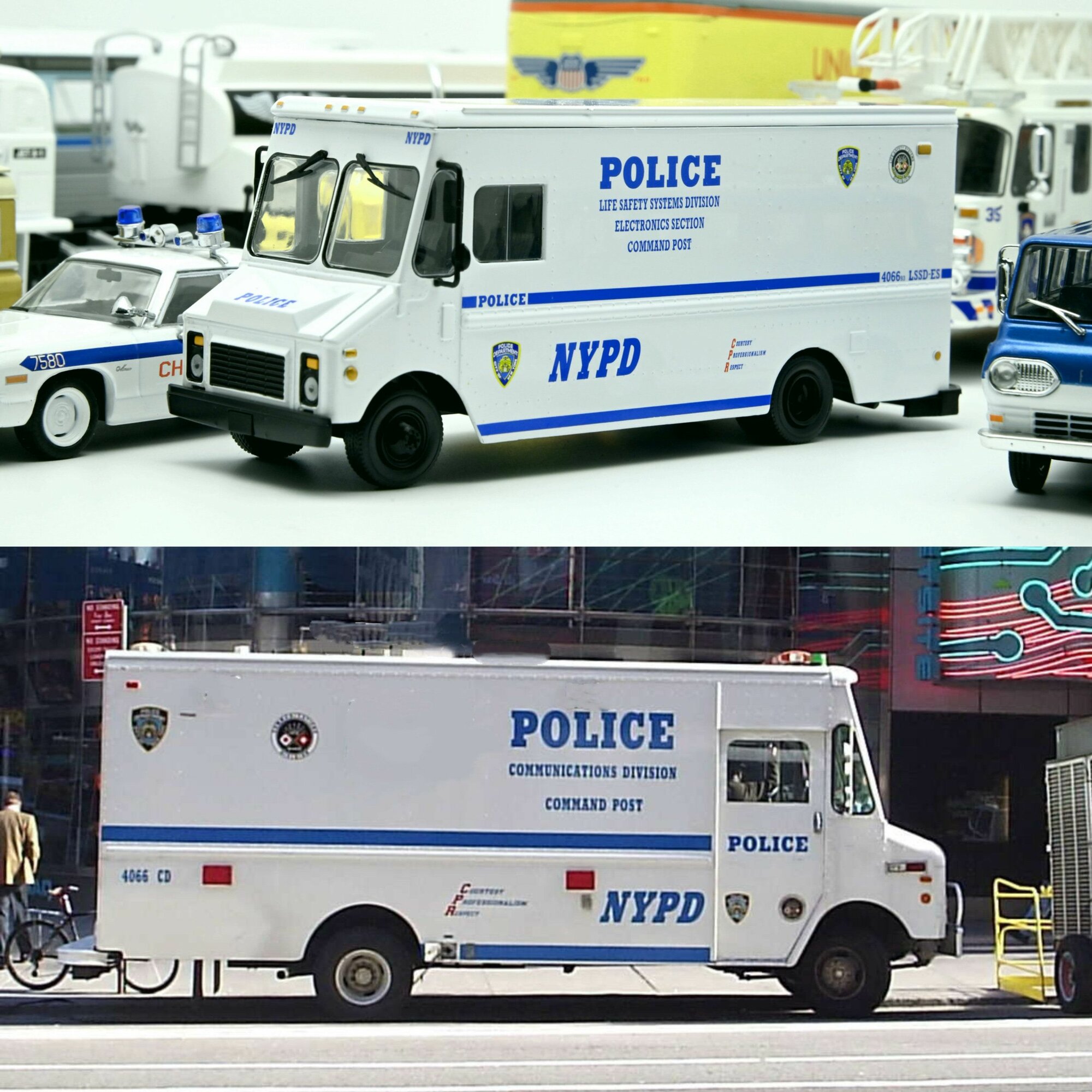 Greenlight New York NYPD Grumman Olsen 1993 Масштаб 1:43 Модель американского полицейского автомобиля