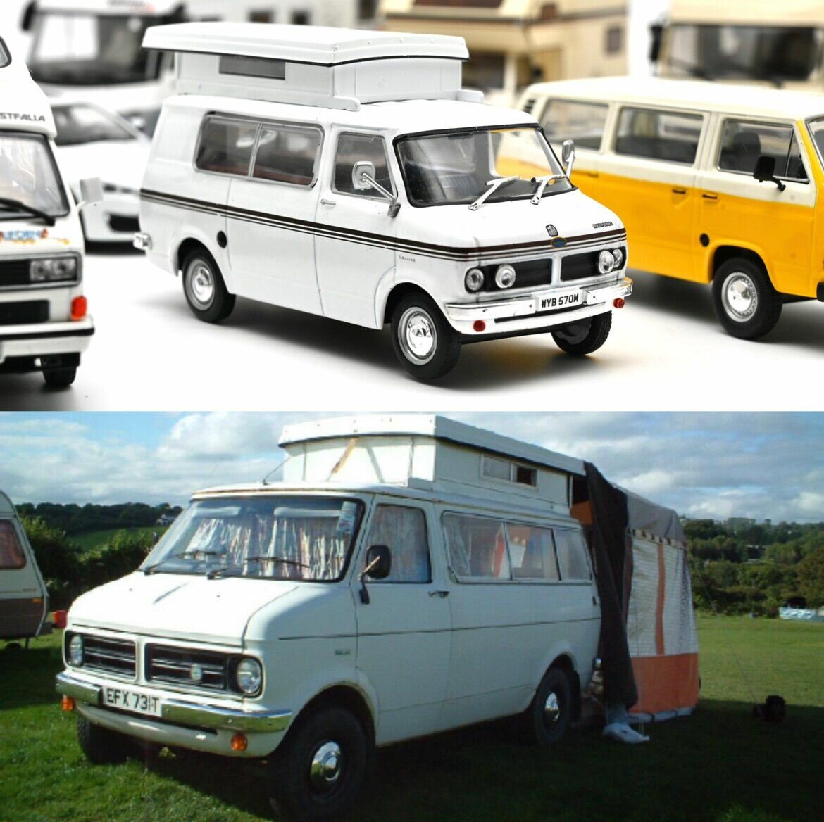 IXO Автодом Ford Transit Bedford Auto Sleeper Машина в масштабе 1:43