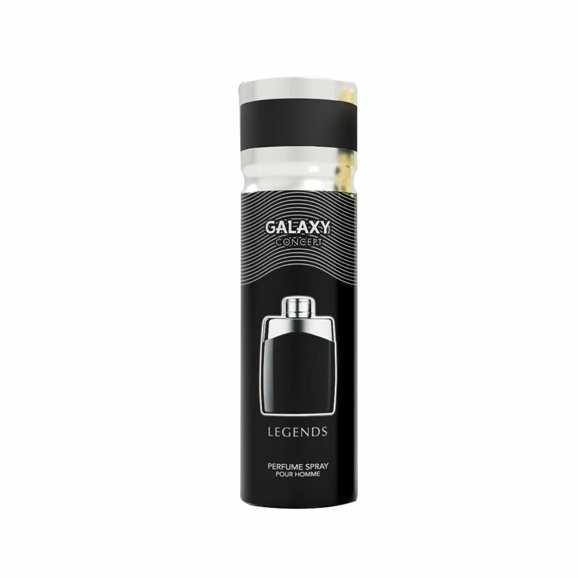 Дезодорант GALAXY Legends 200ml (аромат Mont Legend) Чёрный для мужчин