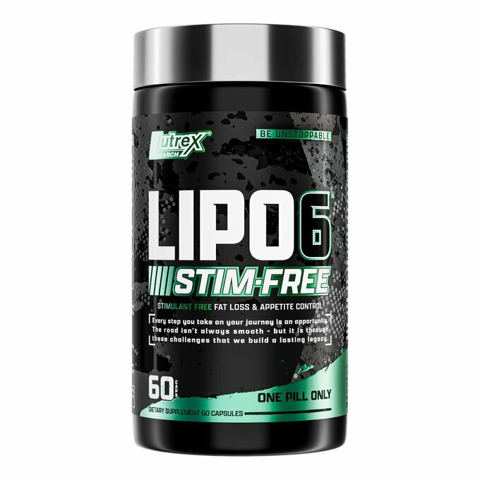 Жиросжигатели Nutrex "Lipo6 Black", без кофеина, без ГМО, 60 капсул