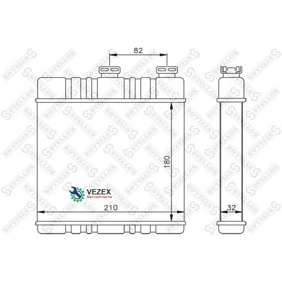 STELLOX 10-35071-SX Радиатор отопителя