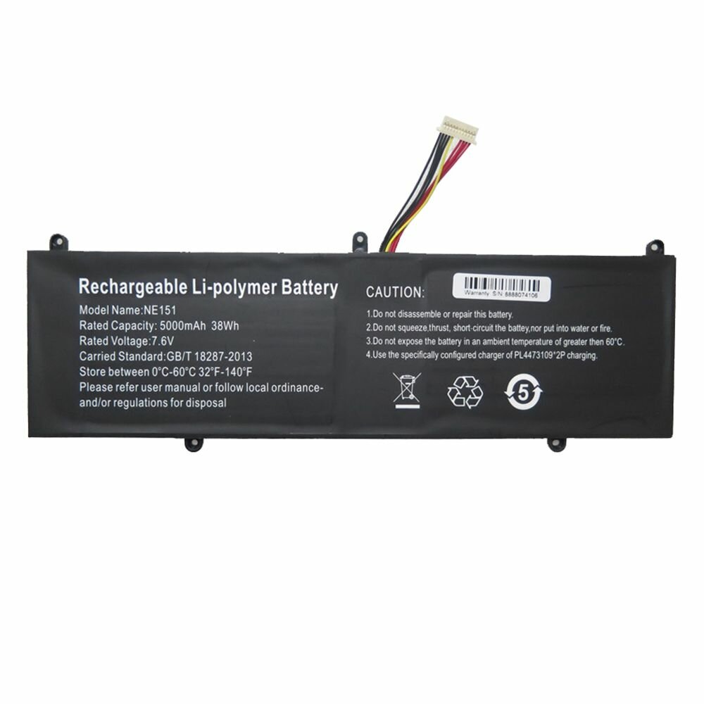 Замена аккумулятора для ноутбука Для NE151 7.6V 5000MAH 38WH 11PIN 9Lines Новый